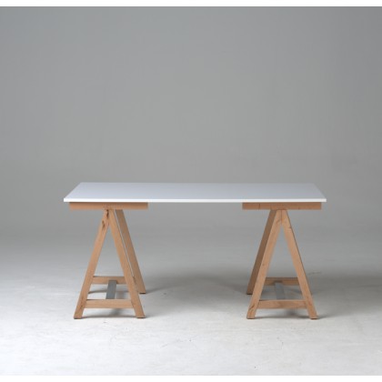 Table Treteau Couleur Blanc