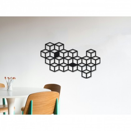 Metal wall art Cubes Couleur Gris