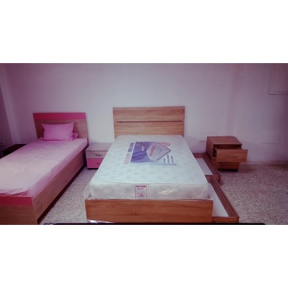 Lit avec rangement - 2 tirroirs - mdf stratifié Dimensions de lit 90cm ...